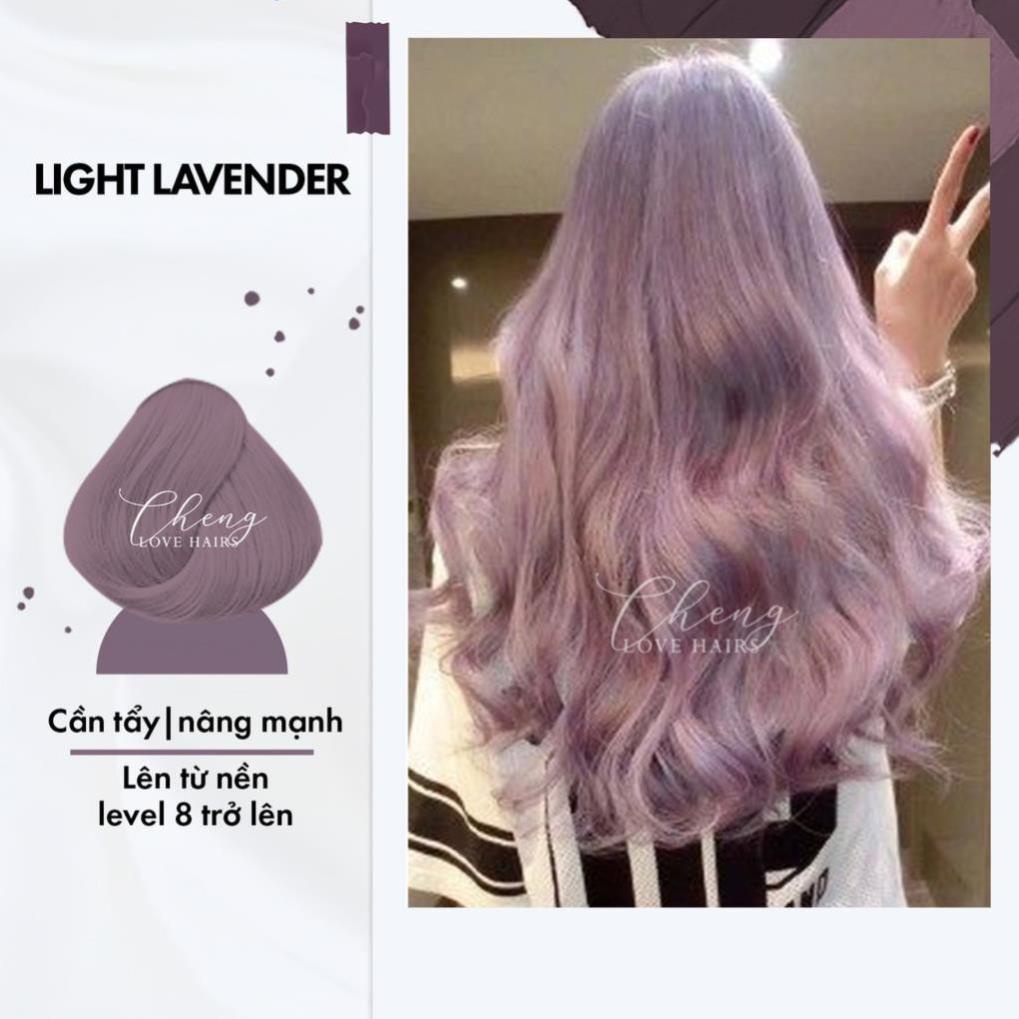 Thuốc nhuộm tóc LIGHT LAVENDER - TÍM LAVENDER NHẠT(tặng OXI, GĂNG TAY ...