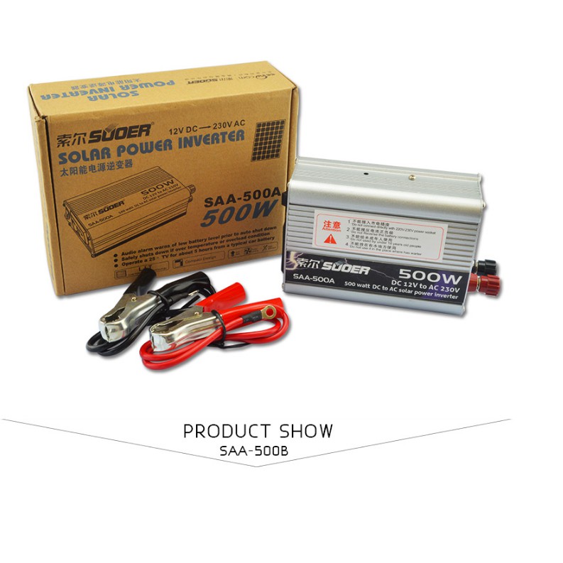 Bộ kich điện inverter 12v lên 220v 500W - SUOER SAA 500A | Shopee Việt Nam