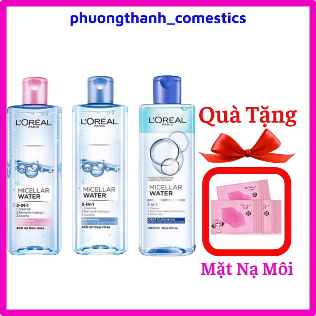 Nước Tẩy Trang Loreal - L'Oreal Paris 3-in-1 Micellar Water 400ml,Nước Tẩy Trang Cho Da Dầu Mụn ...
