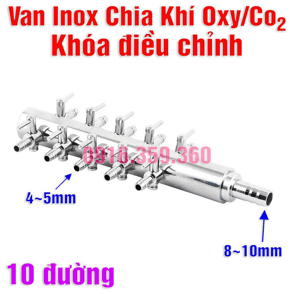Van Inox Chia 10 Khí Oxy/Co2 Khóa Điều Chỉnh Vòi Chia | Shopee Việt Nam