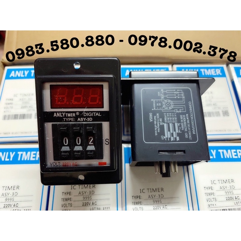 RƠLE ANLY TIMER THỜI GIAN ASY-3D 220VAC -5A | Shopee Việt Nam