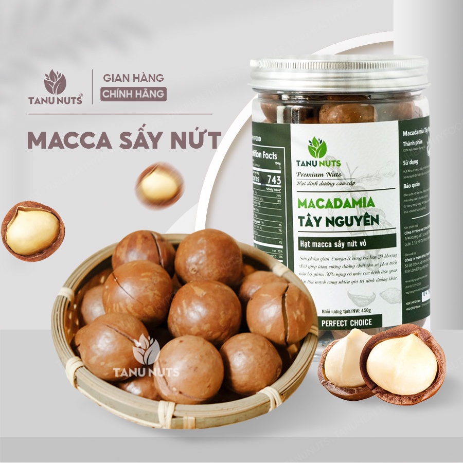 Hạt macca nứt vỏ TANU NUTS mắc ca Tây Nguyên ngũ cốc dinh dưỡng cho bà ...