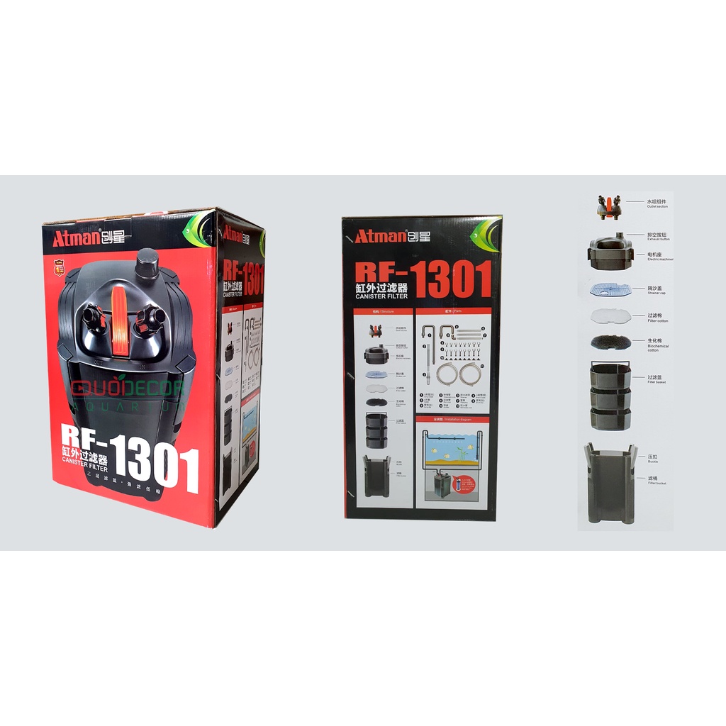 Lọc thùng atman RF 501, RF 701, RF 1001, RF 1301 mẫu mới - Lọc bể cá thuỷ sinh RF501 | RF701 ...
