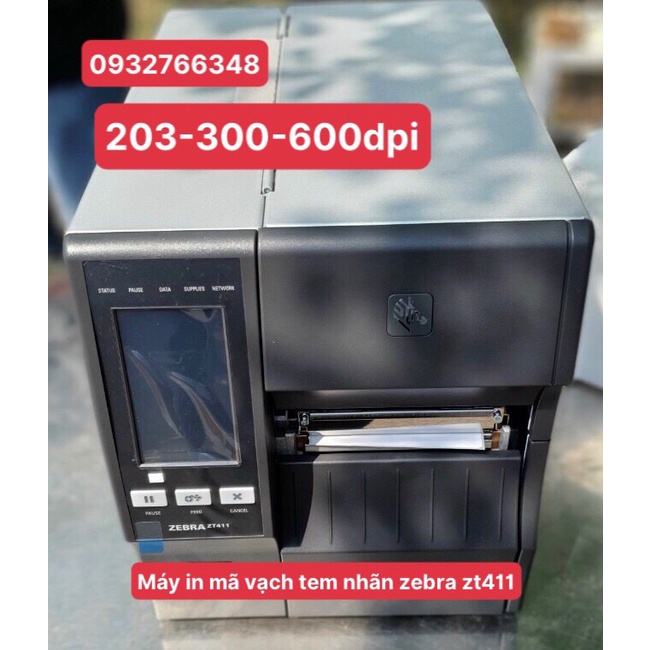 Máy in mã vạch tem nhãn Hiệu Zebra ZT411 - 300DPI (ZEBRA ZT41143 ...