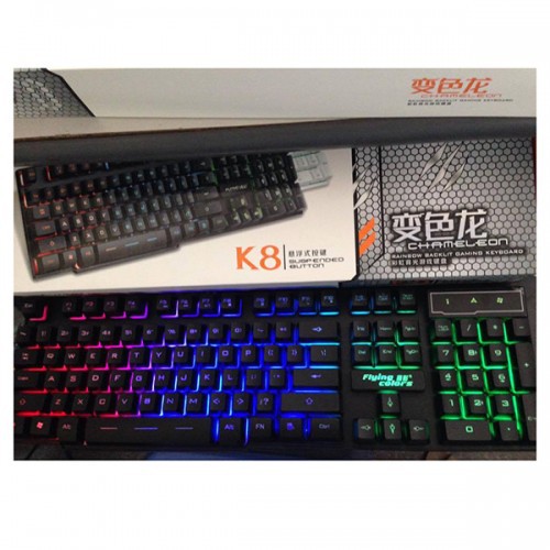Bàn phím R8- Flying K8 USB giả cơ chuyên Game LED | Shopee Việt Nam