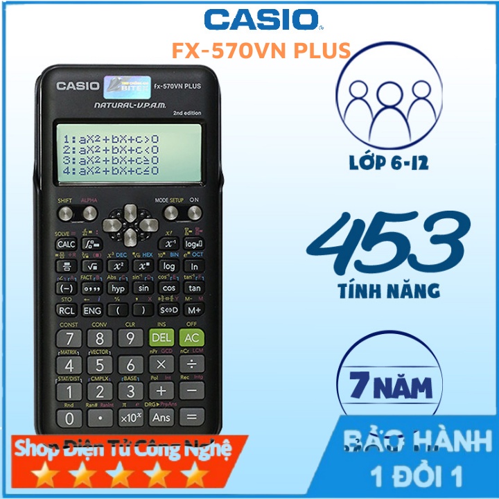 Máy tính Casio FX-570VN Plus New (2nd Edition) dành cho học sinh cấp 2 ...