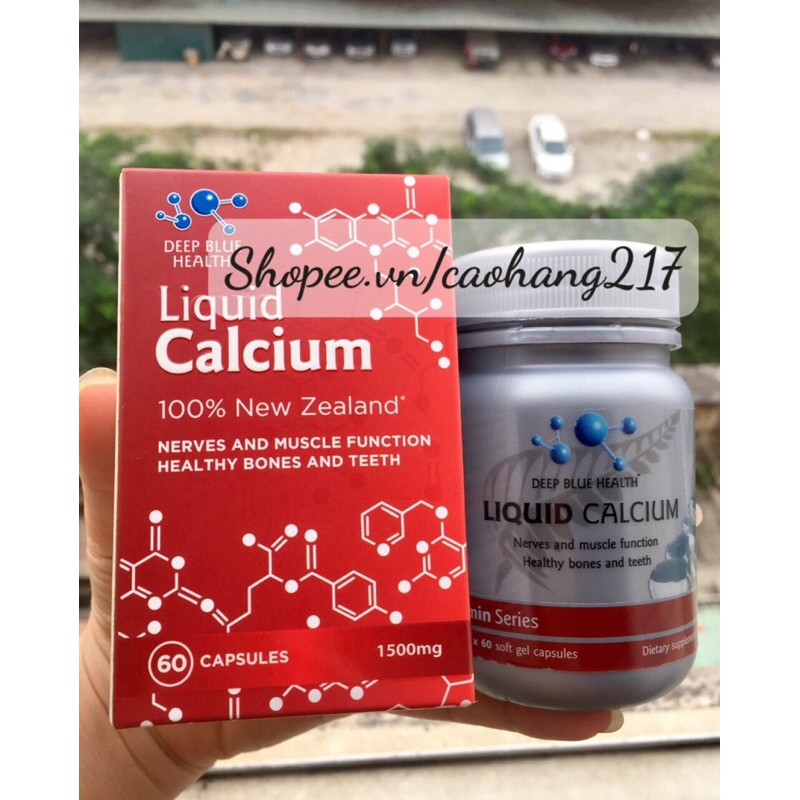 Viên uống bổ sung canxi Deep Blue Health Liquid Calcium 60 viên dạng ...
