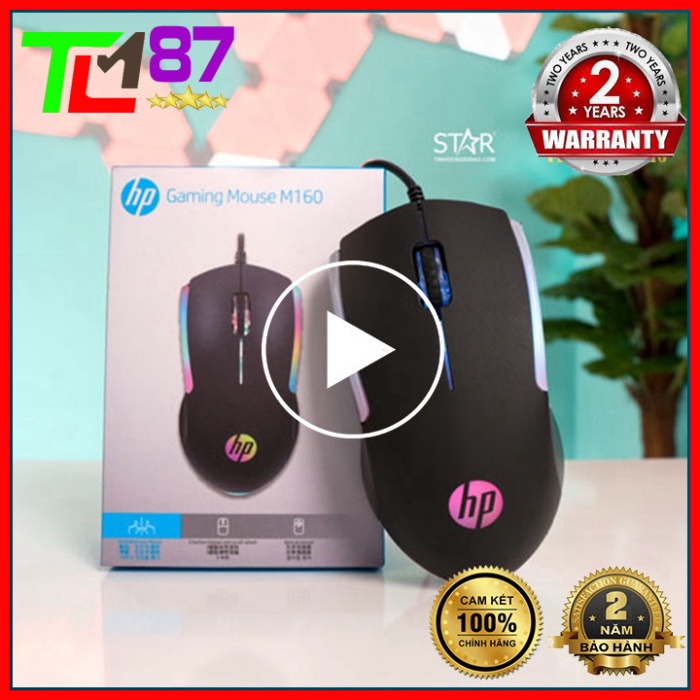 Chuột Máy Tính PC Laptop Đèn LED 7 Màu RGB Có Dây HP M160 - Chuột Gaming Mouse Chuyên Game Chính ...