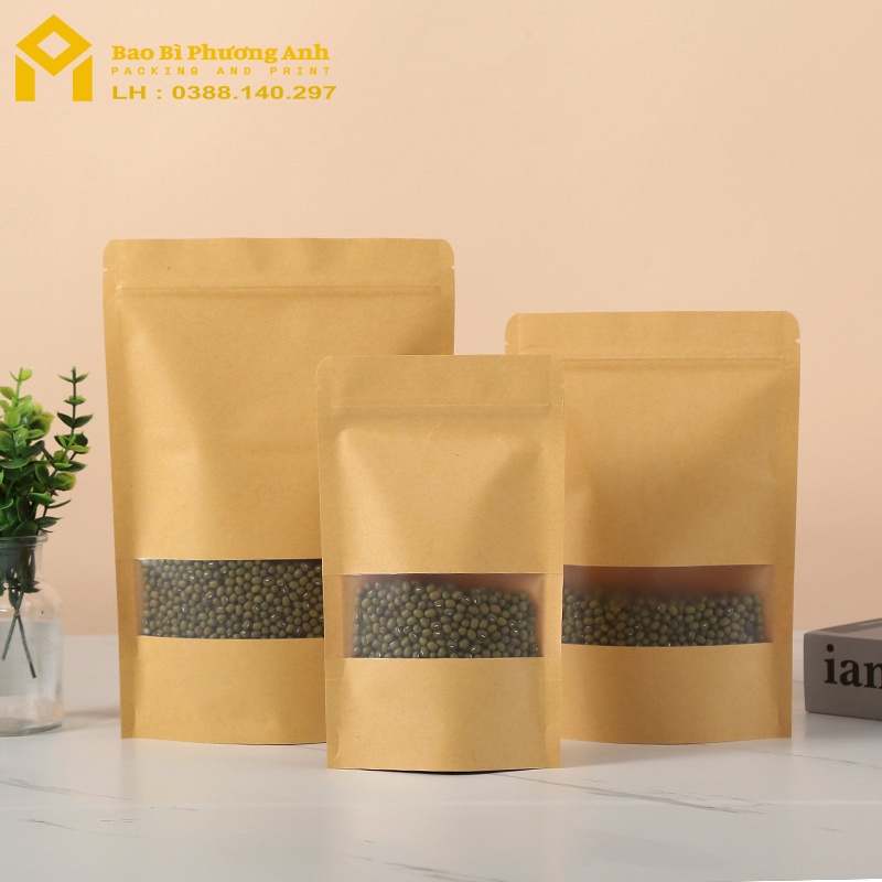 [SIÊU RẺ] Combo 10 Chiếc Túi Zip Giấy Kraft Nâu 15x22_Bao Bì Phương Anh ...