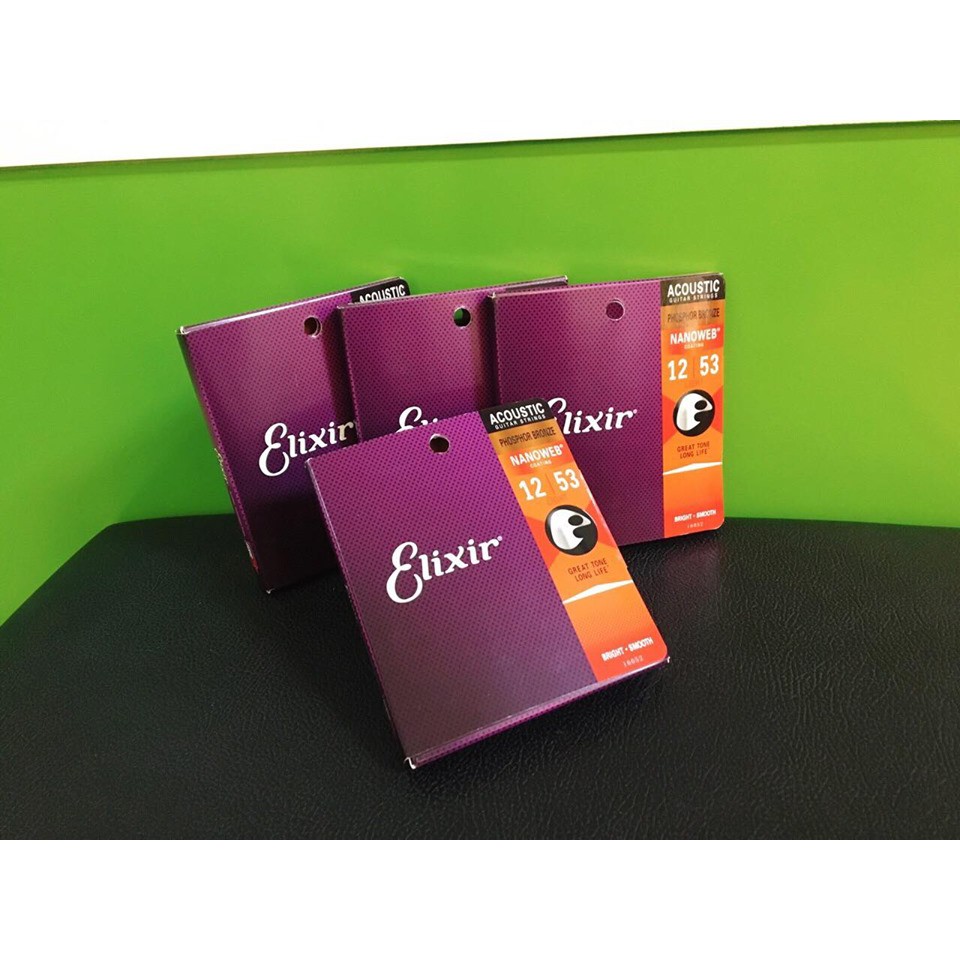 Dây đàn guitar acoustic Elixir 16027 Phosphor Bronze Nanoweb Chính Hãng ...