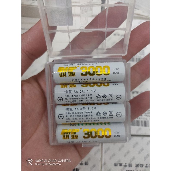 Pin sạc AA vỉ 4 viên và Sạc chính hãng MP dung lượng thực 220mAh ...