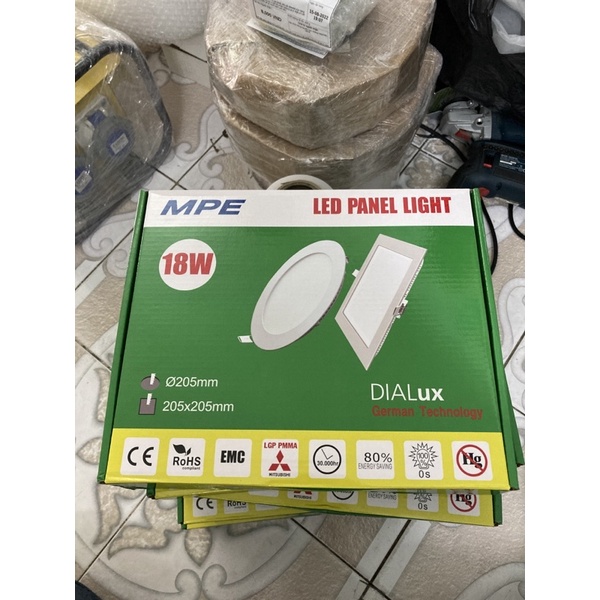 MPE- Đèn Led Panel tròn 18w khoét lổ 205mm ánh sáng trắng, vàng, trung ...