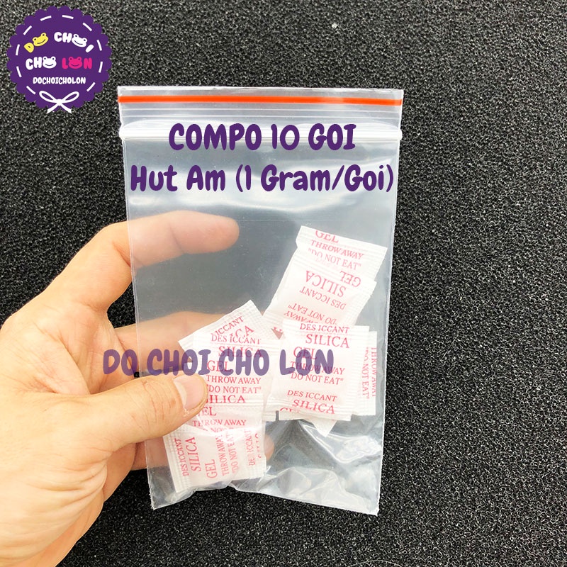 COMPO 10 Gói Hút Ẩm Silicagel (1Gram/Gói) - Túi Hút Ẩm Giày Dép Chống Ẩm Mốc | Shopee Việt Nam
