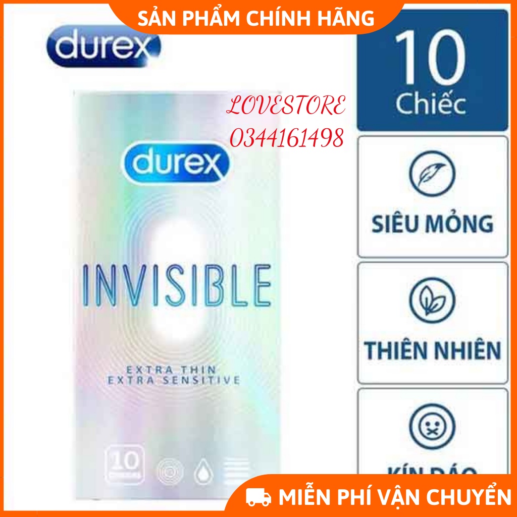 Bao cao su Durex Invisible Extra Thin siêu mỏng 10 bao ( che tên sản phẩm) | Shopee Việt Nam