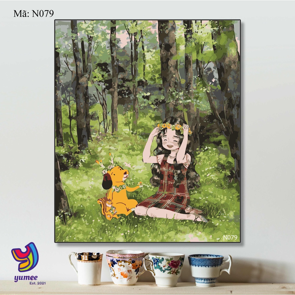 Tranh tô màu Yumee tranh chủ đề người N079 Treo tường | Shopee Việt Nam