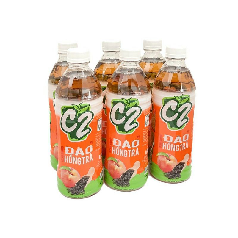 Lốc 6 chai C2 đào chai 455ml | Shopee Việt Nam