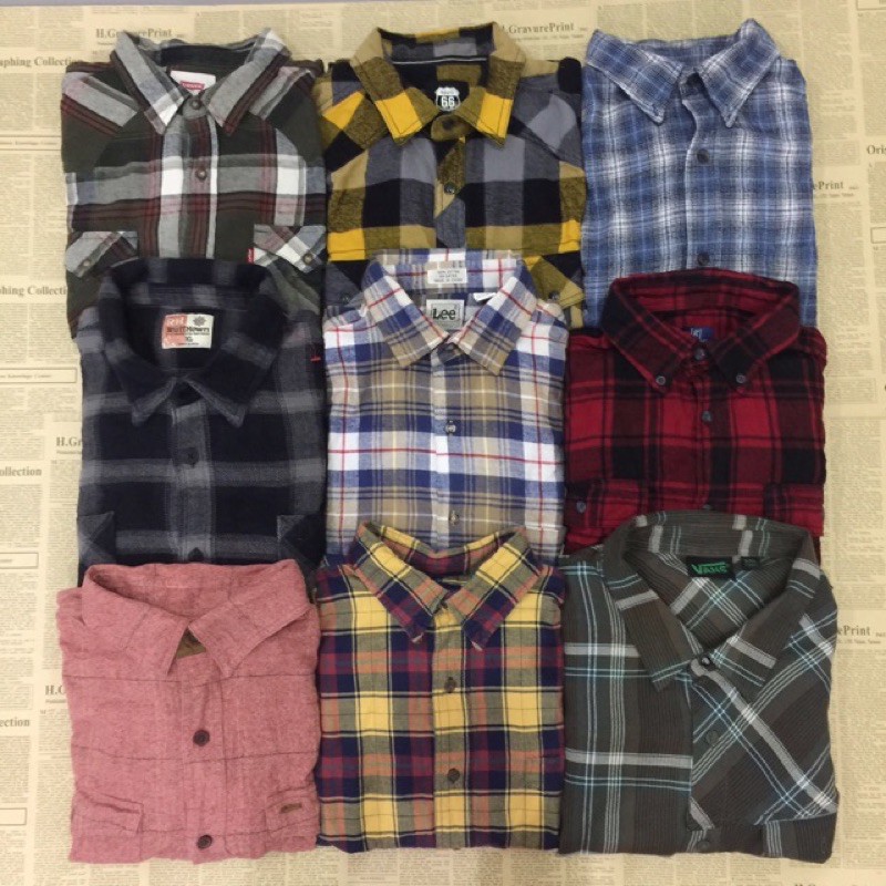 [Áo Lỗi] Combo 2 áo Sơ Mi Flannel 2hand - Sơ mi flannel secondhand ...