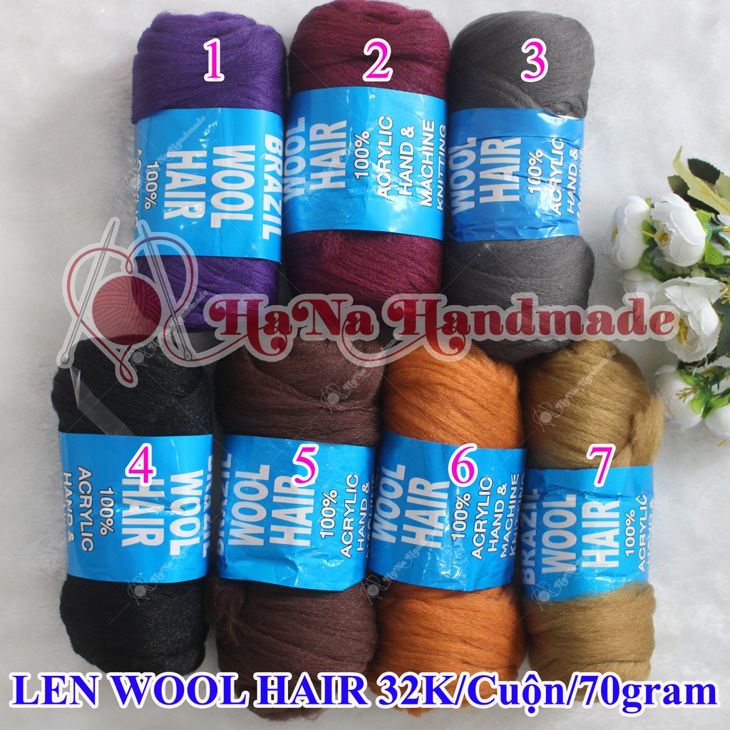 Len wool hair 32k/ cuộn 70g len làm tóc | Shopee Việt Nam