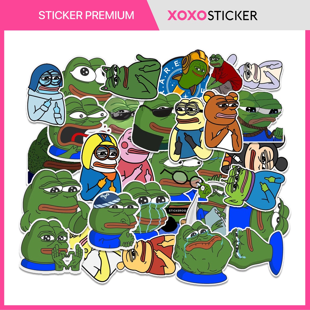 Sticker PEPE Chống Nước - Sticker Dán Laptop, Điện Thoại, Đàn Guitar ...
