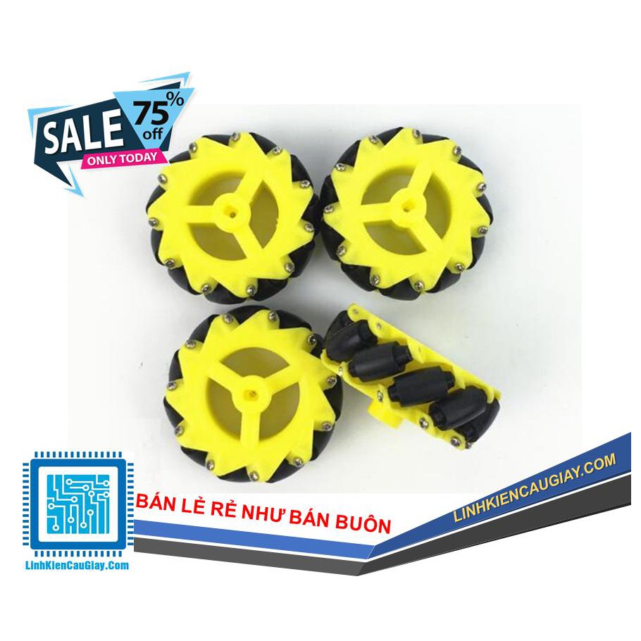 Bánh Xe Mecanum Đa Hướng 80mm (Gồm 4 bánh) | Shopee Việt Nam