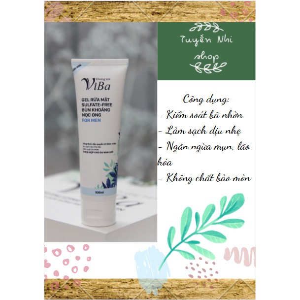 Sữa rửa mặt cho Nam Viba bùn khoáng nọc ong | Shopee Việt Nam