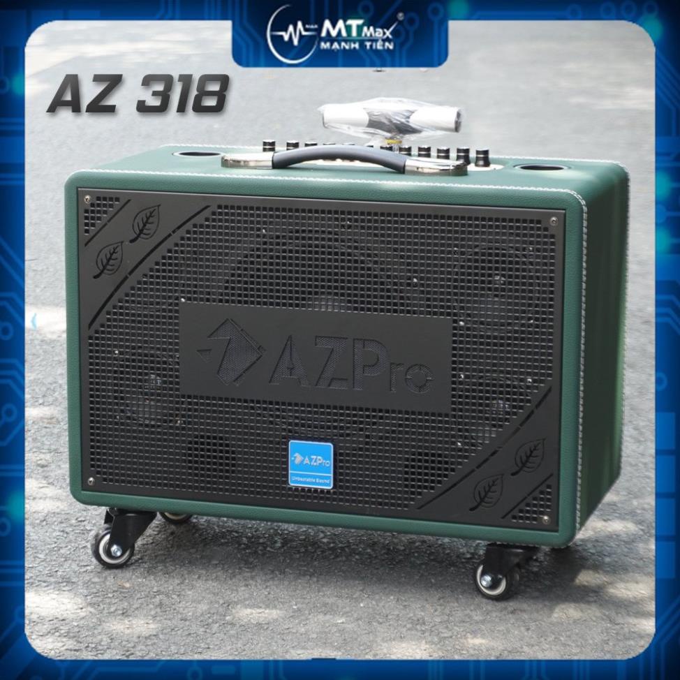Loa kéo di động AZPro AZ-318 Bass 20 kèm 2 Micro không dây kim loại ...