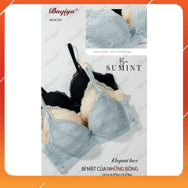 Áo lót nữ su màng ren cao cấp không gọng nâng ngực đệm vừa họa tiết hoa hướng dương SM72 ...