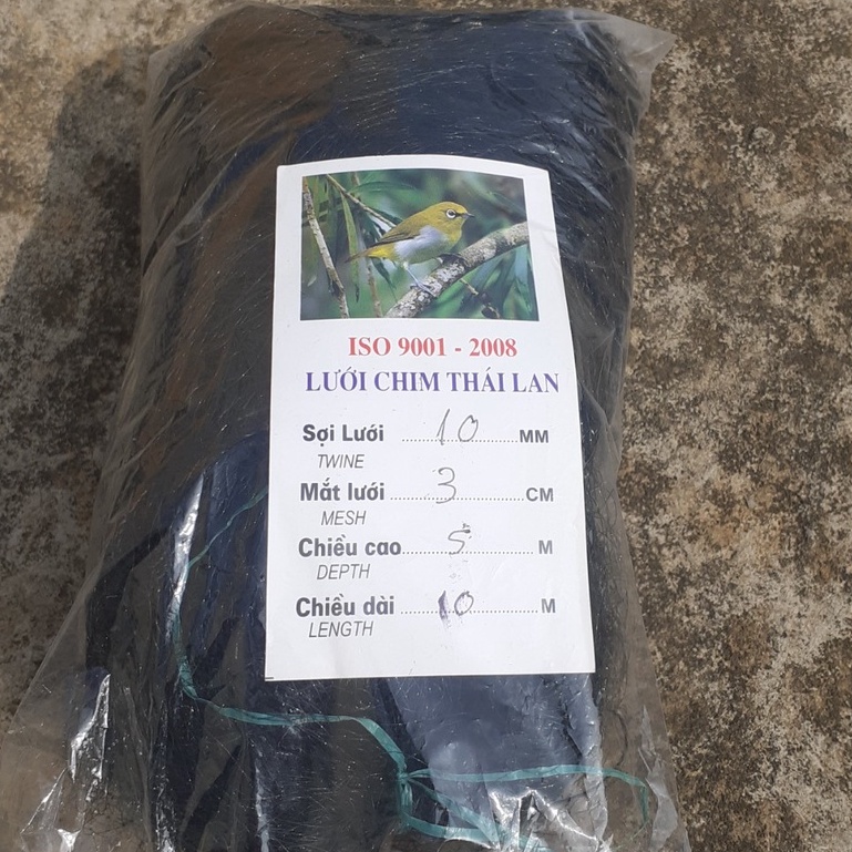 Lưới Bẫy Chim KHUYÊN, Chim Ri, Sắc Ô, Mắt 3 Phân Cao 5m 4 Dây 3 Túi ...