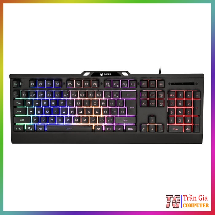 Bàn phím giả cơ E-Dra EK701 LED (đen) bảo hành chính hãng 24 tháng ...