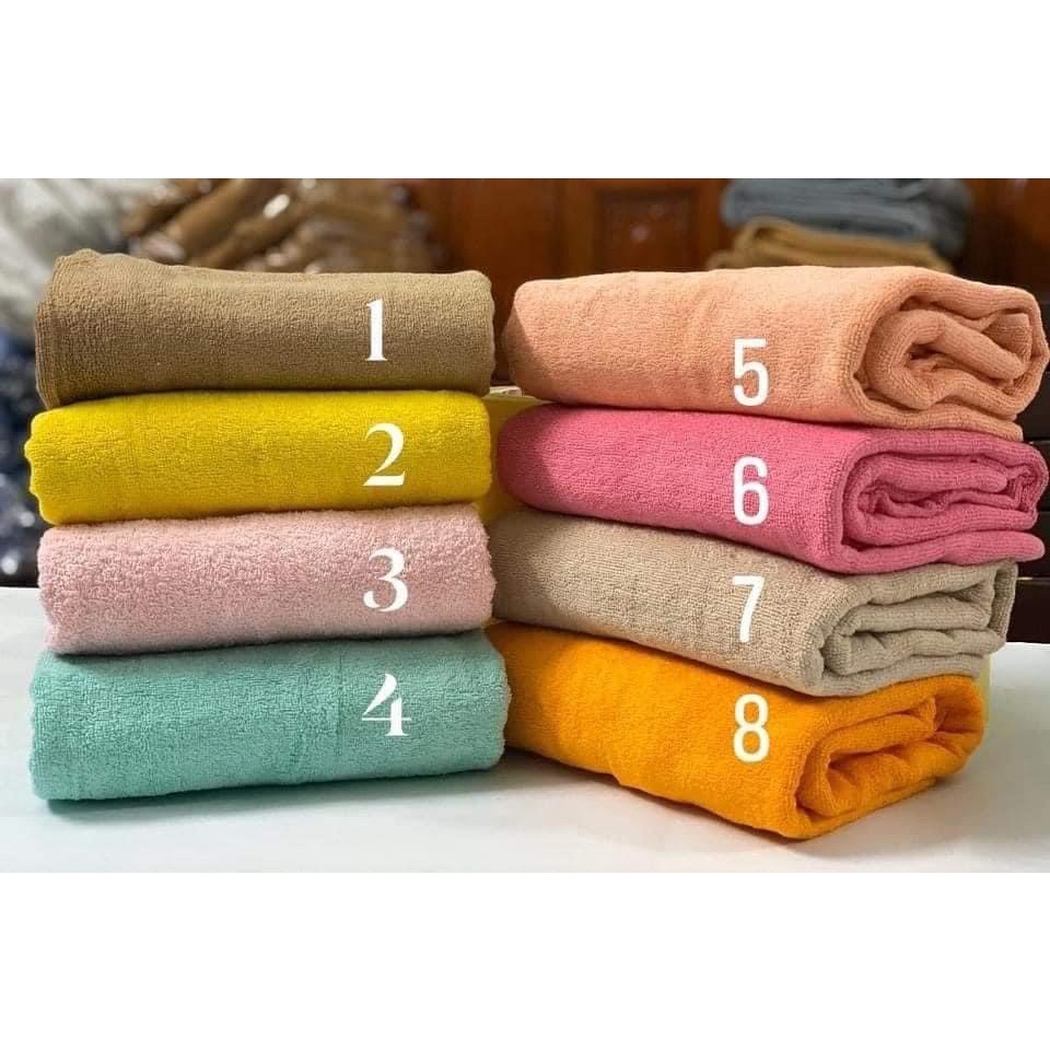 Khăn tắm cotton xuất dư, kt 60*120cm, nặng 250g | Shopee Việt Nam