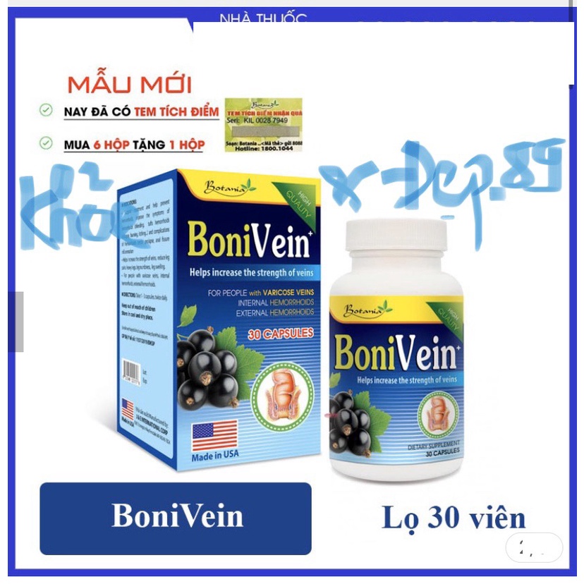 BONIVEIN - HỖ TRỢ NGỪA SUY TĨNH MẠCH, TRĨ - MADE IN USA | Shopee Việt Nam