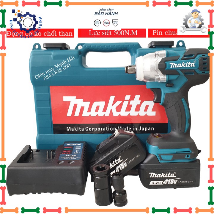 Máy Siết bulong makita 118V - KHÔNG CHỔI THAN - LÕI ĐỒNG 100% - TẶNG KHẨU 22 VÀ ĐẦU CHUYỂN VÍT ...