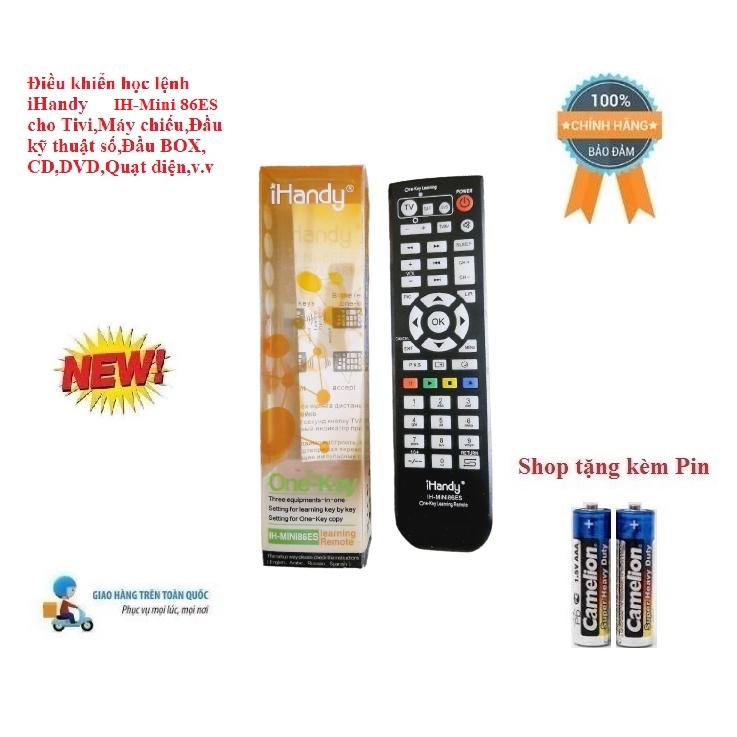 Remote Điều khiển học lệnh Tivi,Máy chiếu,Đầu kỹ thuật số,Đầu CD,DVD,Quạt điện,v.v iHandy IH ...