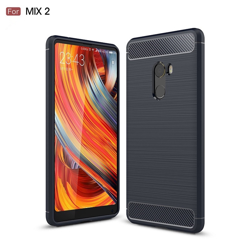 Ốp Lưng Sợi Carbon Chống Sốc Cho xiaomi Mix 2 Mi Mix2 Kết Cấu Chải Silicon Cao Su Cho xaomi Mix ...
