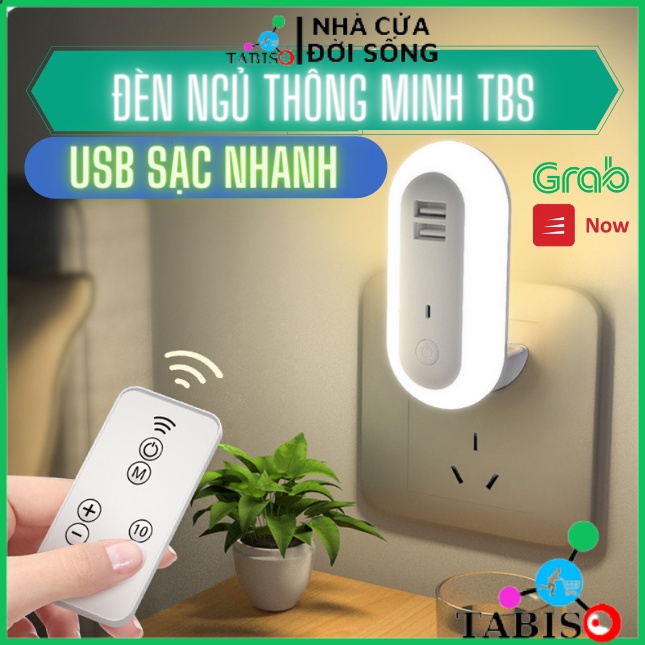 Đèn ngủ thông minh TABISO 10 cấp độ sáng - điều khiển từ xa bằng remote ...