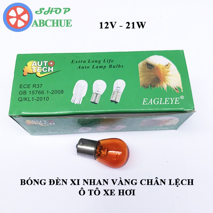 10 Bóng Xi Nhan Ô Tô Chân Lệch Màu Vàng 1 Tóc 12v 21w | Shopee Việt Nam