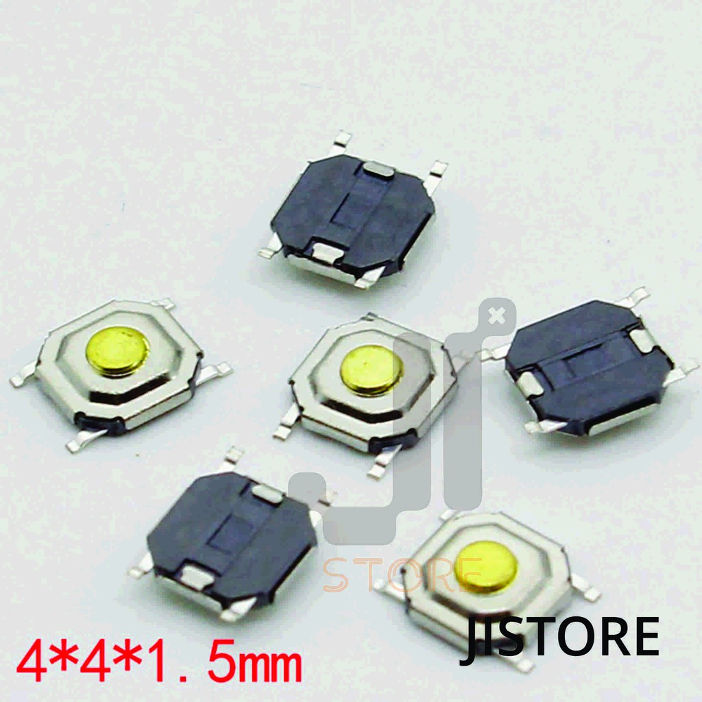 10 công tắc nút nhấn SMD 4 Chân 4x4x1.5/3mm 4 Pin SMD Chống Nước (4*4x1 ...