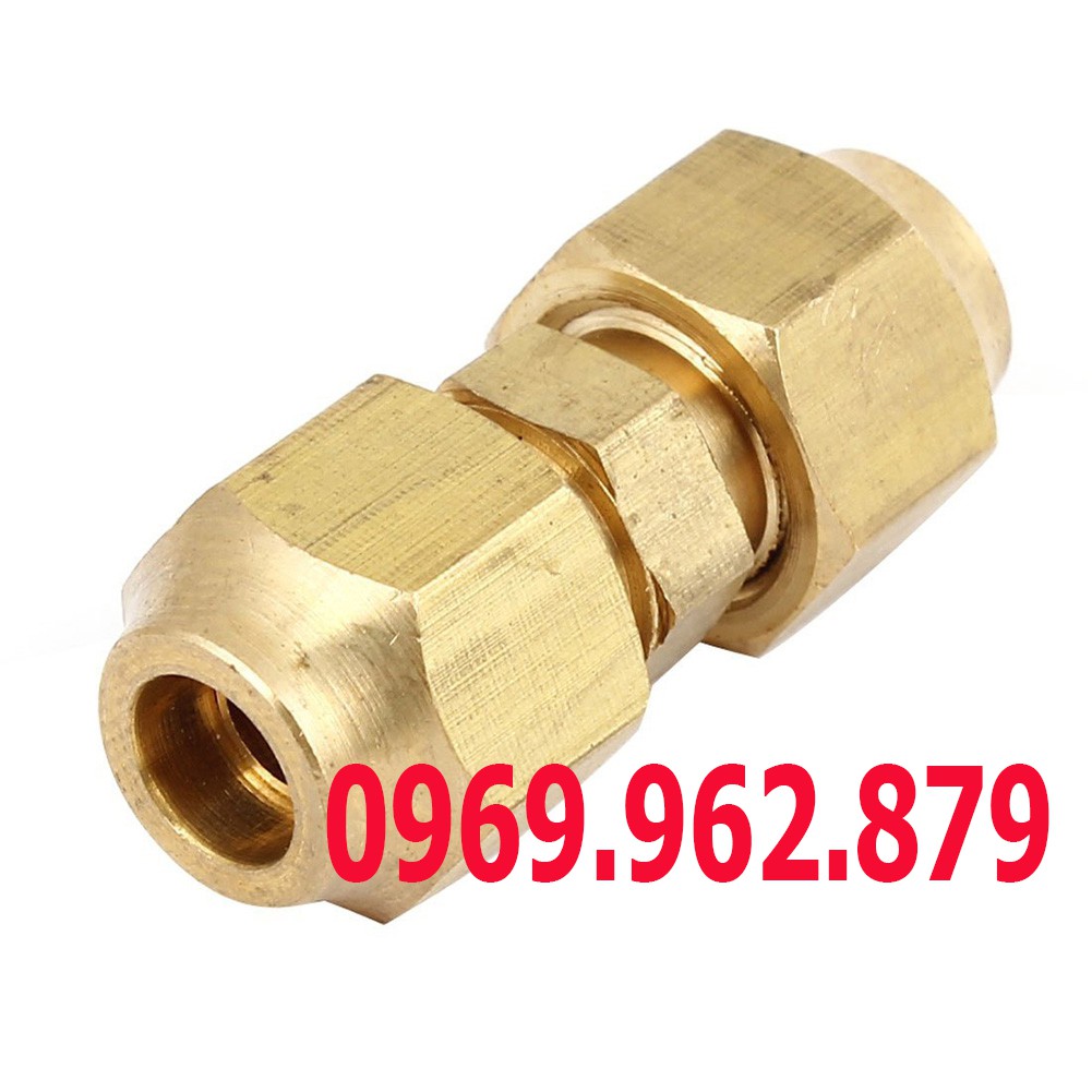 KHỚP NỐI ỐNG ĐỒNG UNION COUPLING FLARED BRASS 6X6MM IMPA 733701 733702 ...