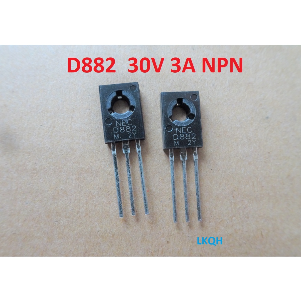 Công tắc điện tử D882 TO-126 30V 3A NPN sò 2SD882 chính hãng | Shopee Việt Nam