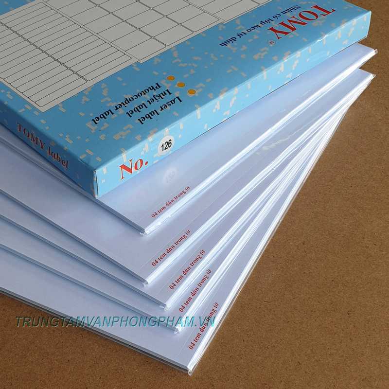 Giấy Tomy A4 in mã vạch - nhãn decal có lớp keo tự dính Tomy 139 140 141 142 143 144 145 146 147 ...