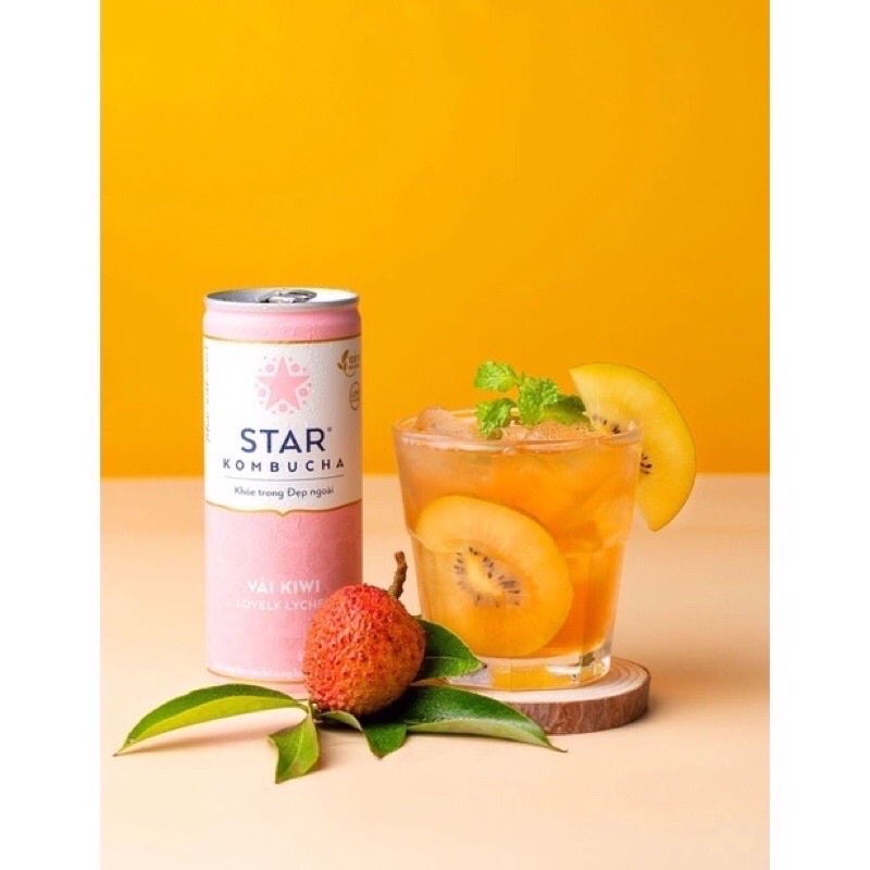 Thùng 6 lon trà STAR KOMBUCHA chọn vị - 250ml/lon - thức uống lên men ...
