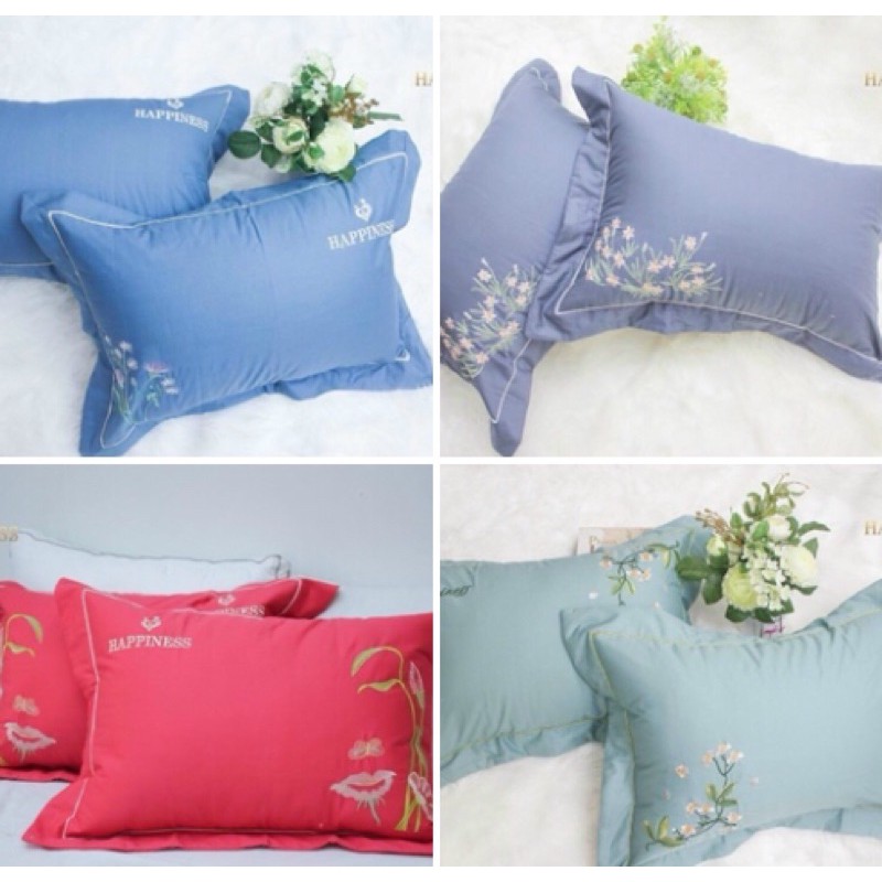 Vỏ gối nằm thêu cao cấp (2 chiếc) | Shopee Việt Nam