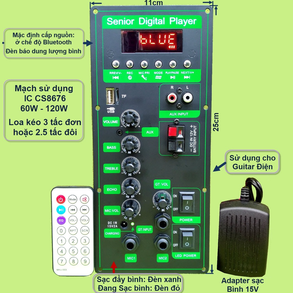 Mạch loa kéo CS8676 loa 3 tấc công suất 45W 8ohm – 90W 4ohm | Shopee ...
