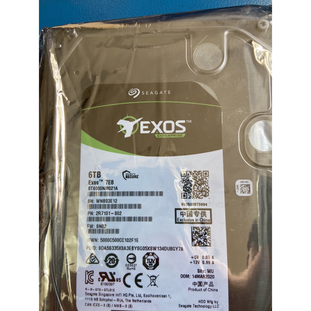 Ổ cứng HDD Seagate Exos 6TB (7.2K RPM SATA 512N 3.5 inch , 256MB Cache ...