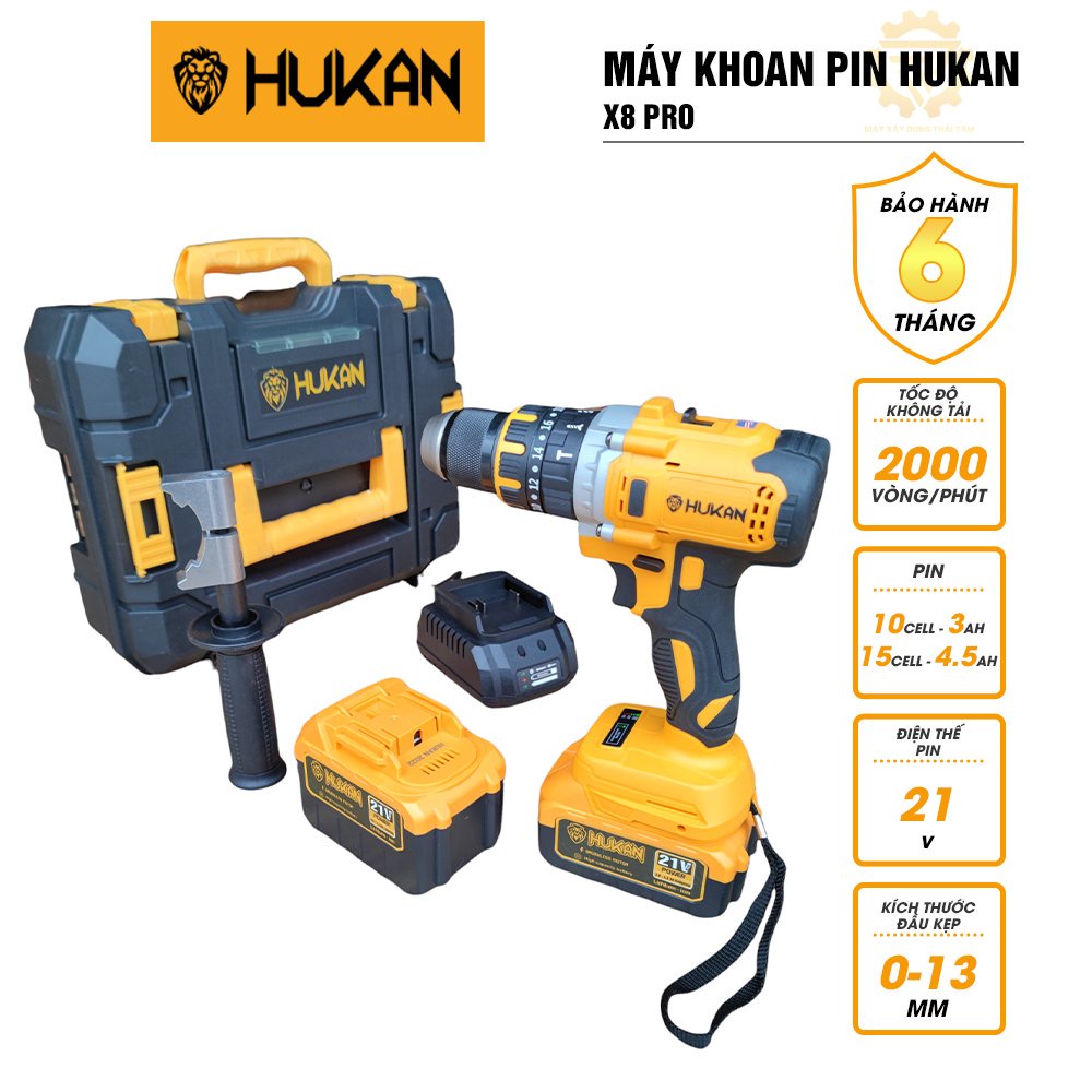 Máy khoan pin HUKAN X8 PRO 21V | Shopee Việt Nam
