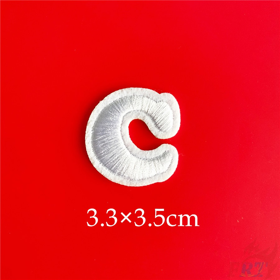 ️ Sticker Ủi Thêu Chữ Cái Tiếng Anh Màu Trắng ️1 Miếng Dán Ủi Quần Áo ...