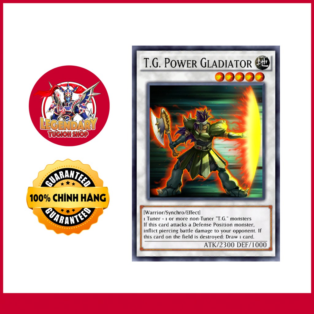 [Thẻ Bài Yugioh Chính Hãng] T.G. Power Gladiator | Shopee Việt Nam