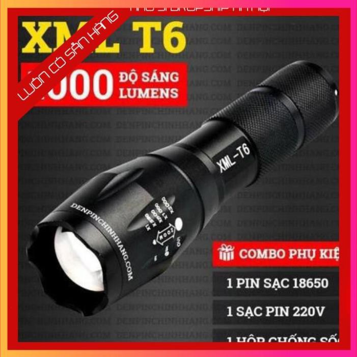 Đèn pin siêu sáng bóng led xml t6 police bin mini cầm tay chống nước tự vệ chuyên dụng -KSHN ...