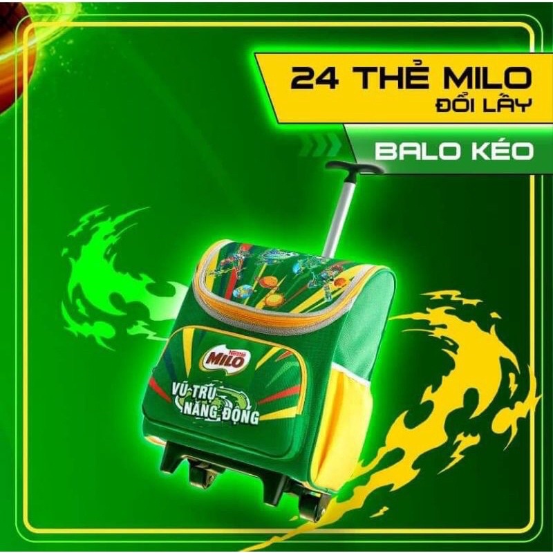 Rẻ Vô Địch- Balo Kéo Milo / Balo Kun/ Túi Milo Màu Xanh Năng Động To ...