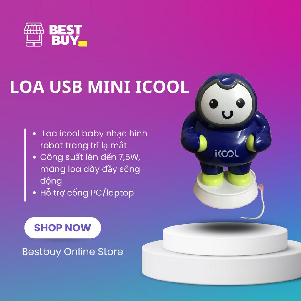 Loa USB Mini ICOOL, Nguồn USB, Jack 3.5 dùng cho PC, Laptop | Shopee ...